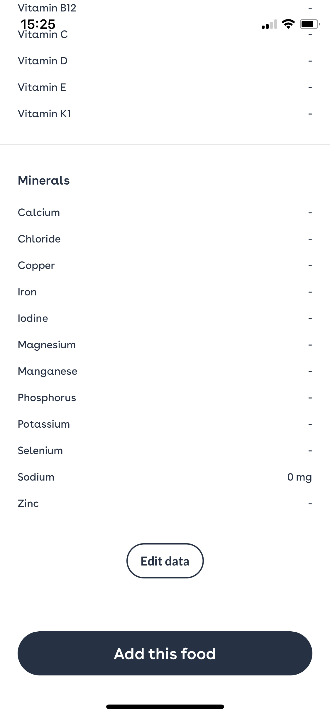 How to edit the nutritional info of a barcode? – Foodvisor