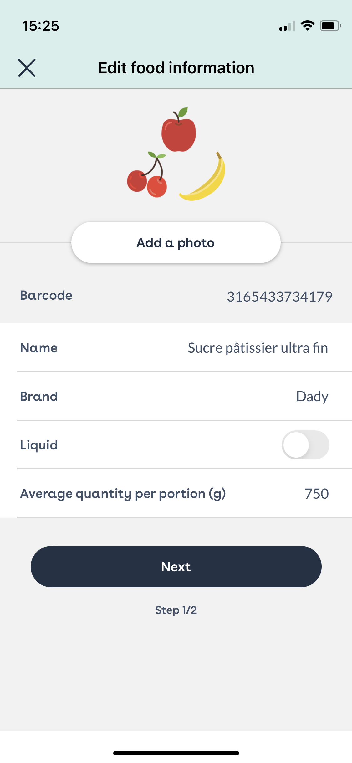 How to edit the nutritional info of a barcode? – Foodvisor